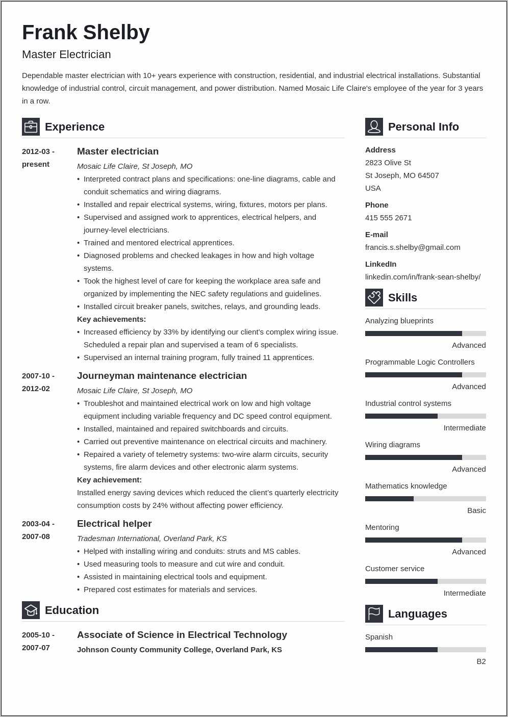 Example High Impact Resume Phrases Resume Example Gallery Example High Impact Resume Phrases Resume Example Gallery