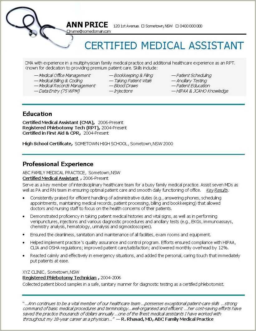 Example Of Certified Medical Assistant Resume Resume Example Gallery example-of-certified-medical-assistant-resume-resume-example-gallery