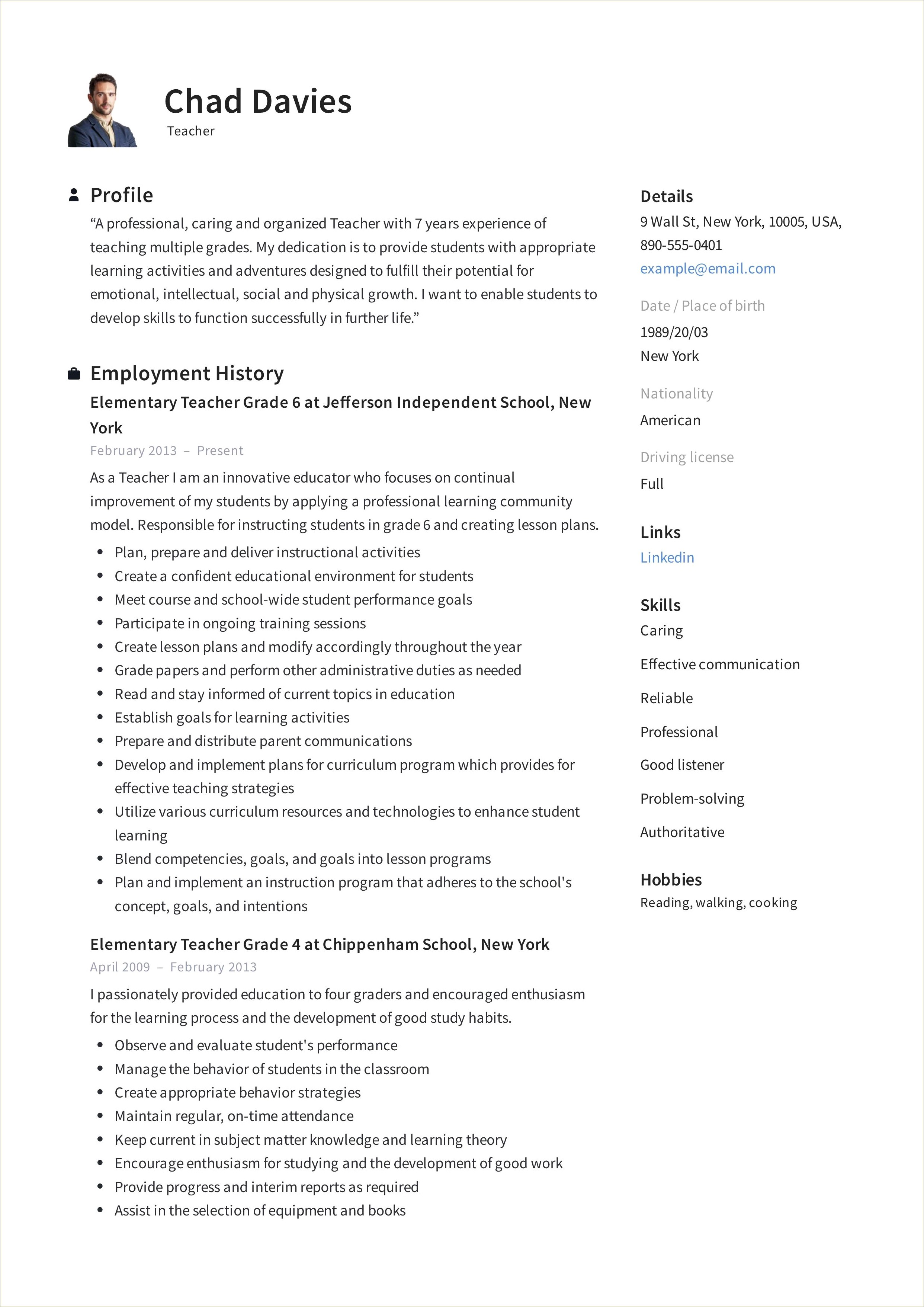 Example Of New Teacher Resume Resume Example Gallery example-of-new-teacher-resume-resume-example-gallery