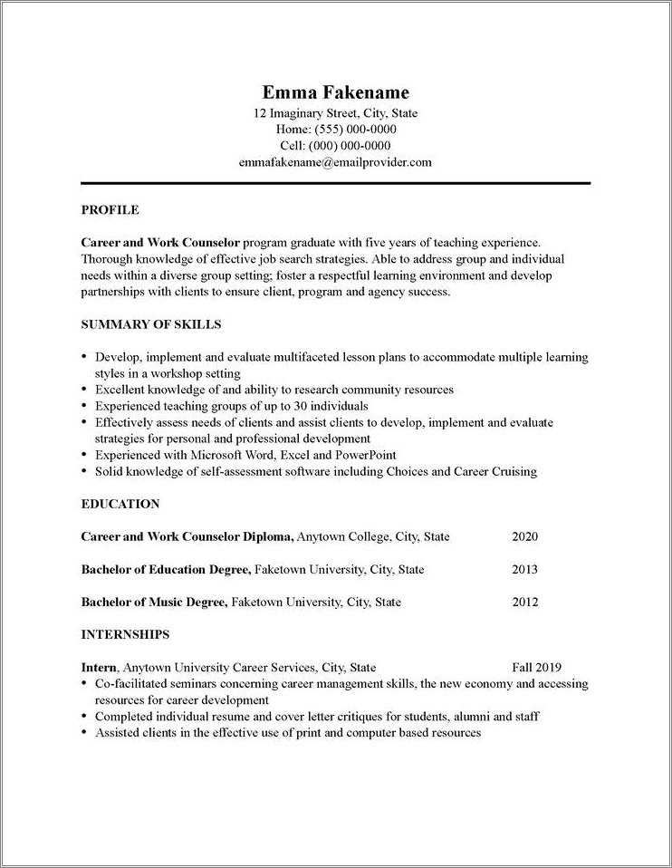 Example Of Resume Summary Career Change Resume Example Gallery