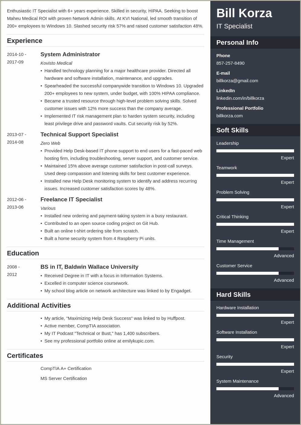 Examples Of A Good Resume Profile Resume Example Gallery Examples Of A Good Resume Profile Resume Example Gallery