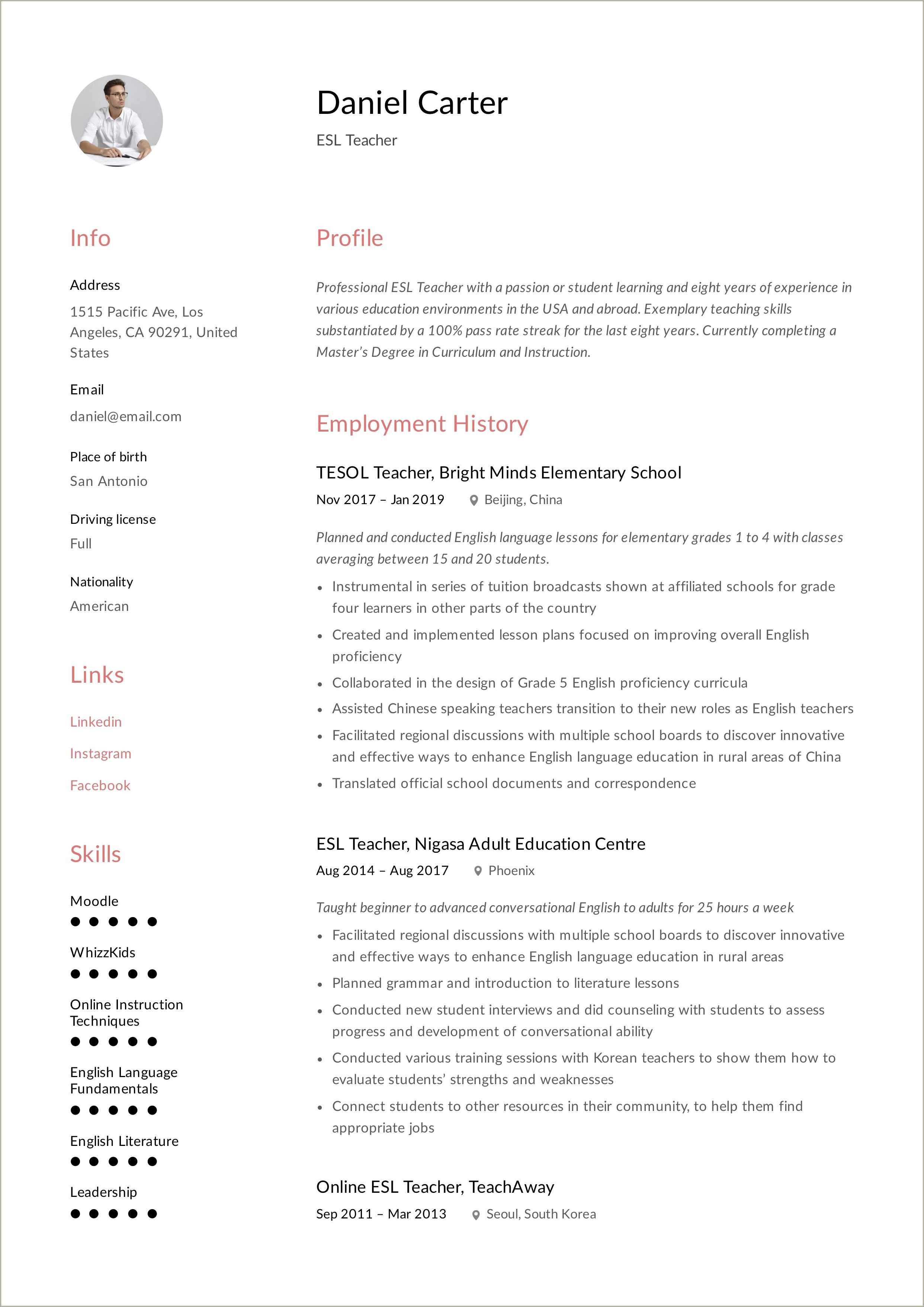 Examples Of English Teachers Resumes Resume Example Gallery examples-of-english-teachers-resumes-resume-example-gallery