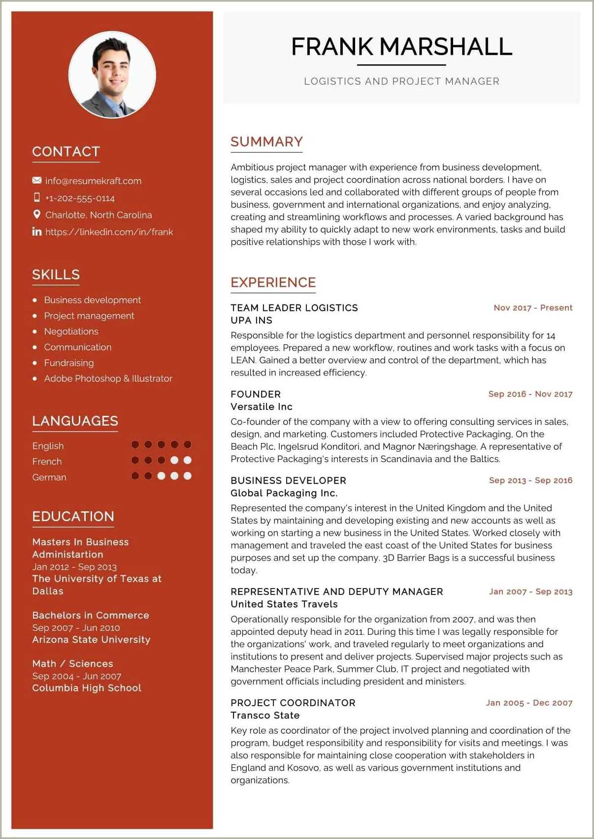 Examples Of Warehouse Manager Resume Resume Example Gallery