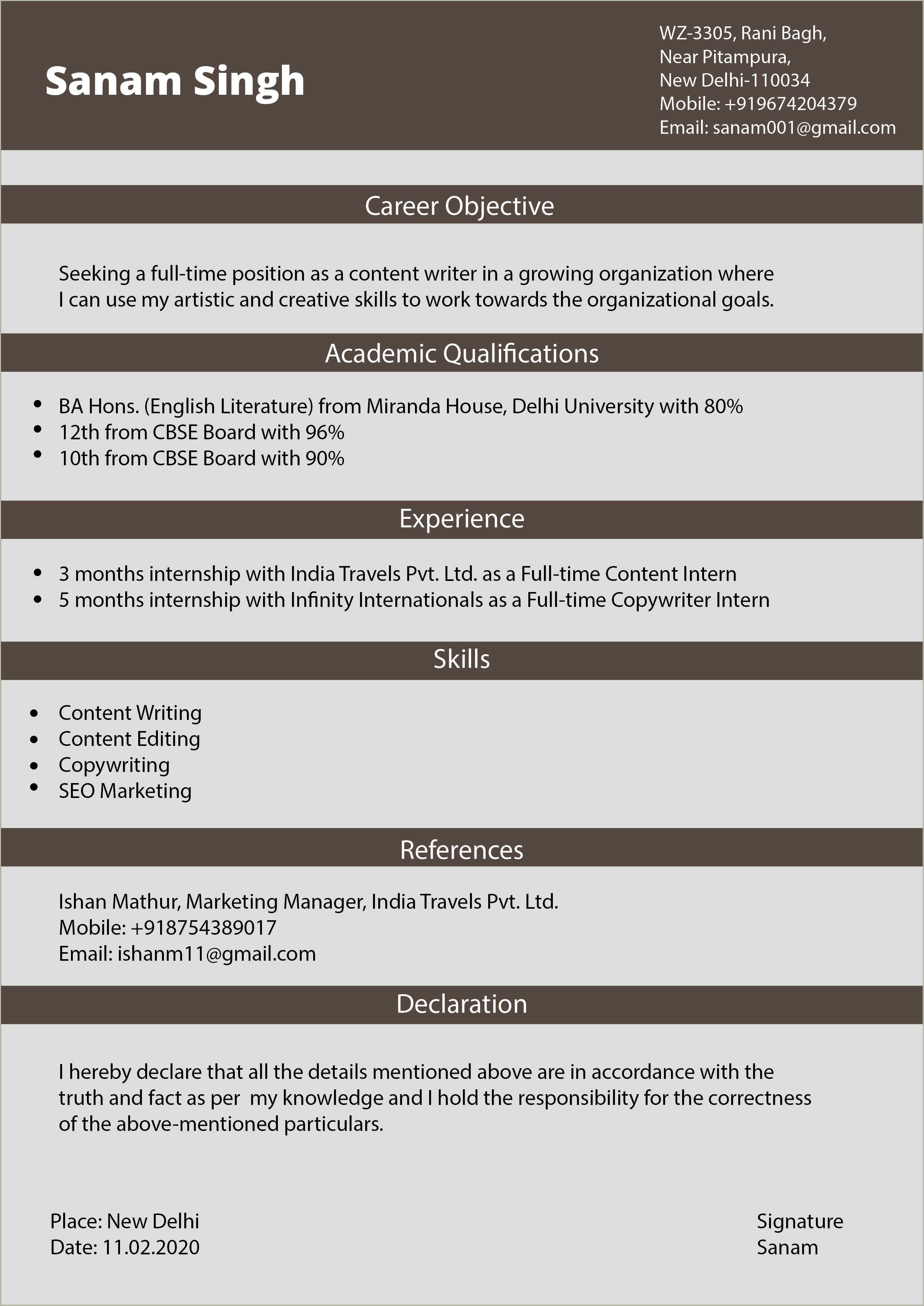 Extra Curricular Activities In Resume For Freshers Examples Resume Example Gallery extra-curricular-activities-in-resume-for-freshers-examples-resume-example-gallery