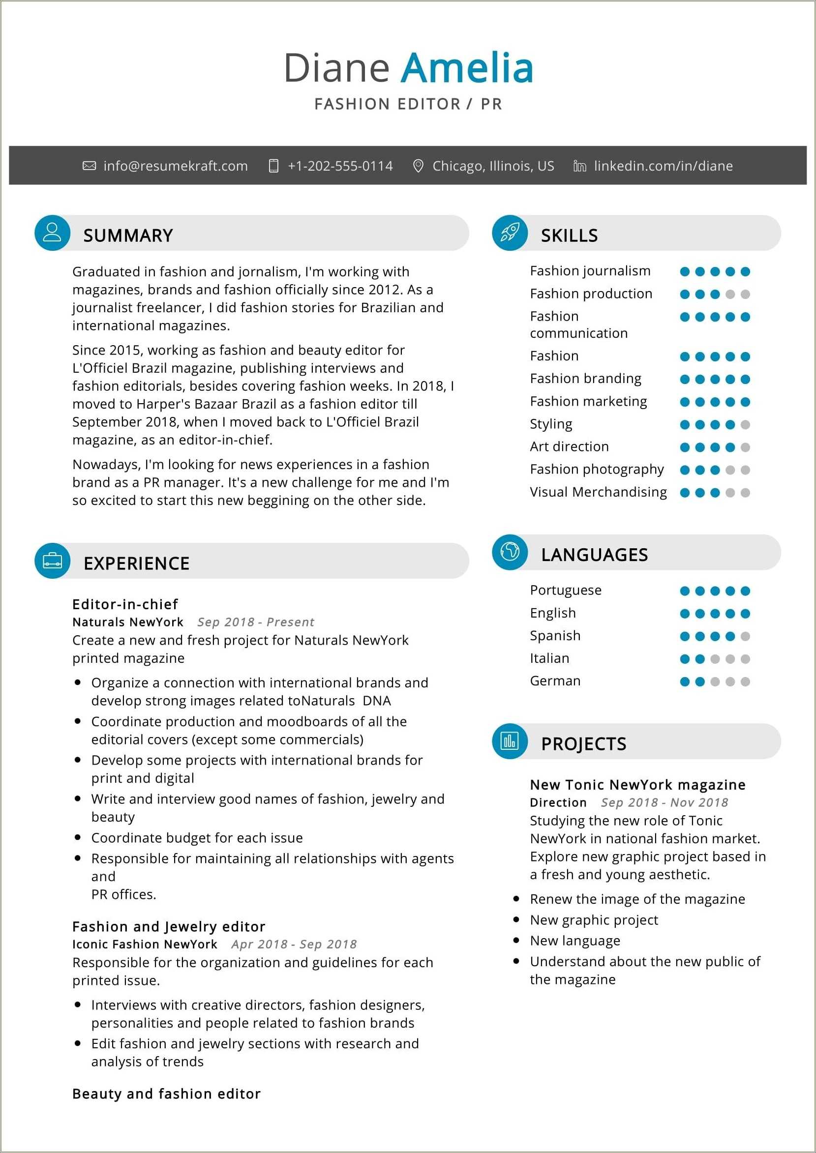 Fashion Marketing Manager Resume Sample - Resume Example Gallery