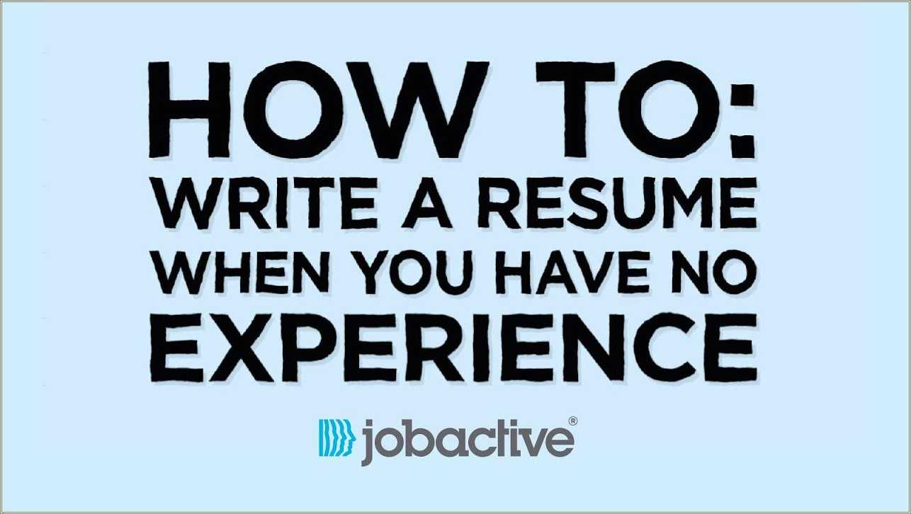 First Time Resume With No Experience Samples Doc Resume Example Gallery