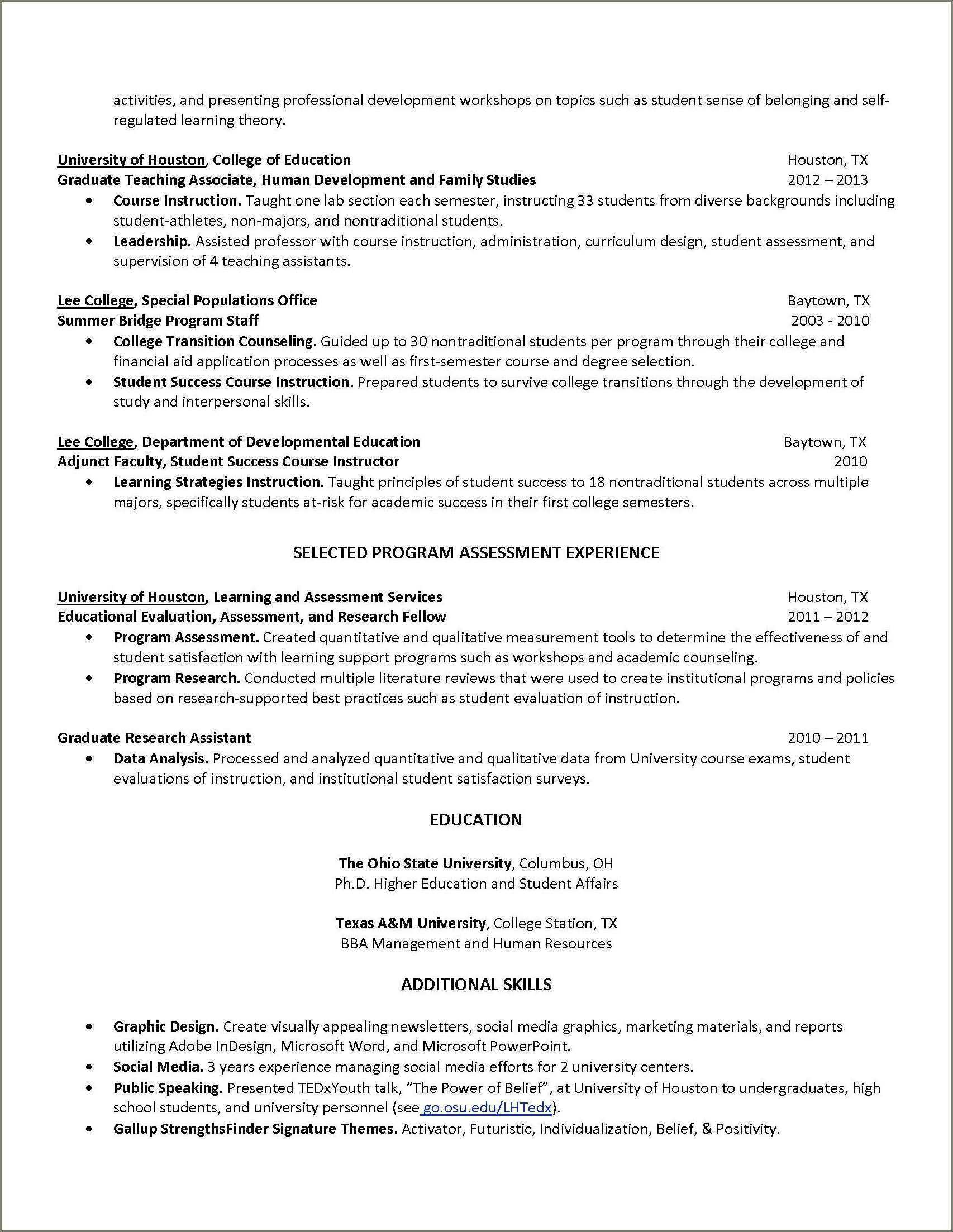 Fisher College Of Business Resume Examples Resume Example Gallery