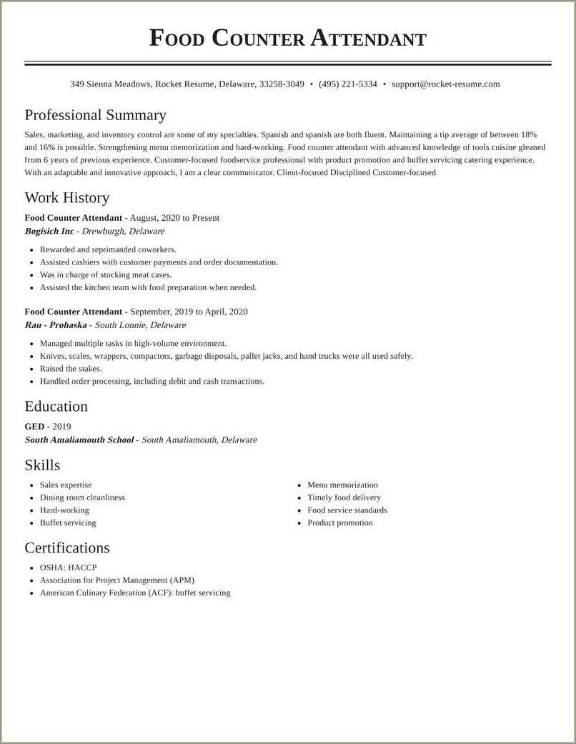 Food Counter Attendant Resume Examples Resume Example Gallery food-counter-attendant-resume-examples-resume-example-gallery