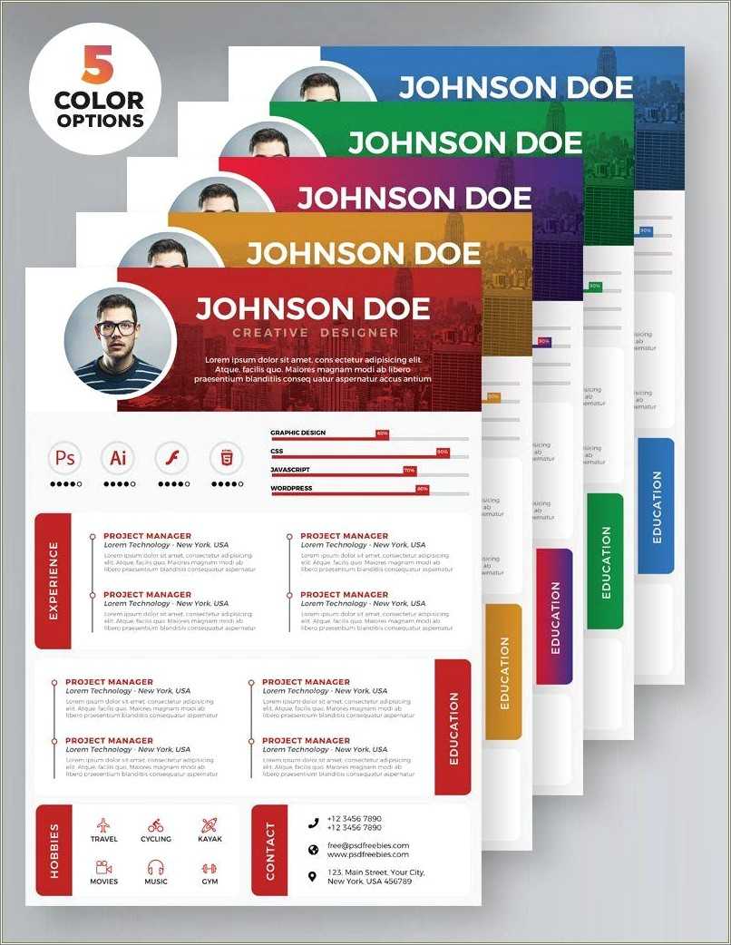 Free Adobe Photoshop Resume Templates Resume Example Gallery