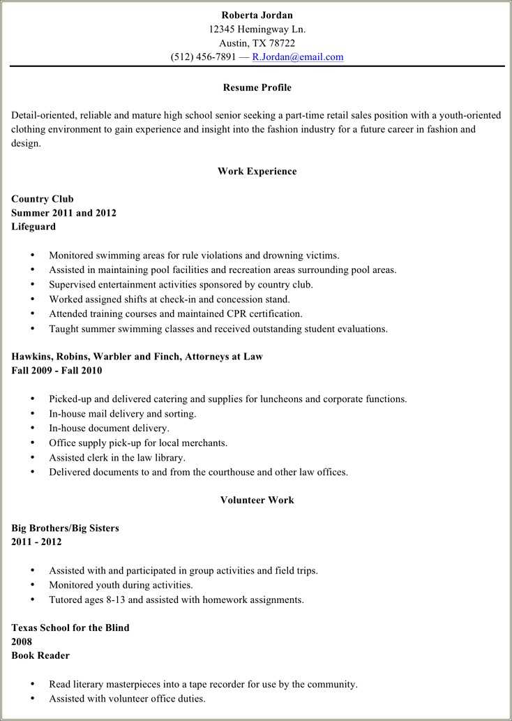 Free Printable Resume Template For High School Students Resume Free Printable Resume Template For High School Students Resume