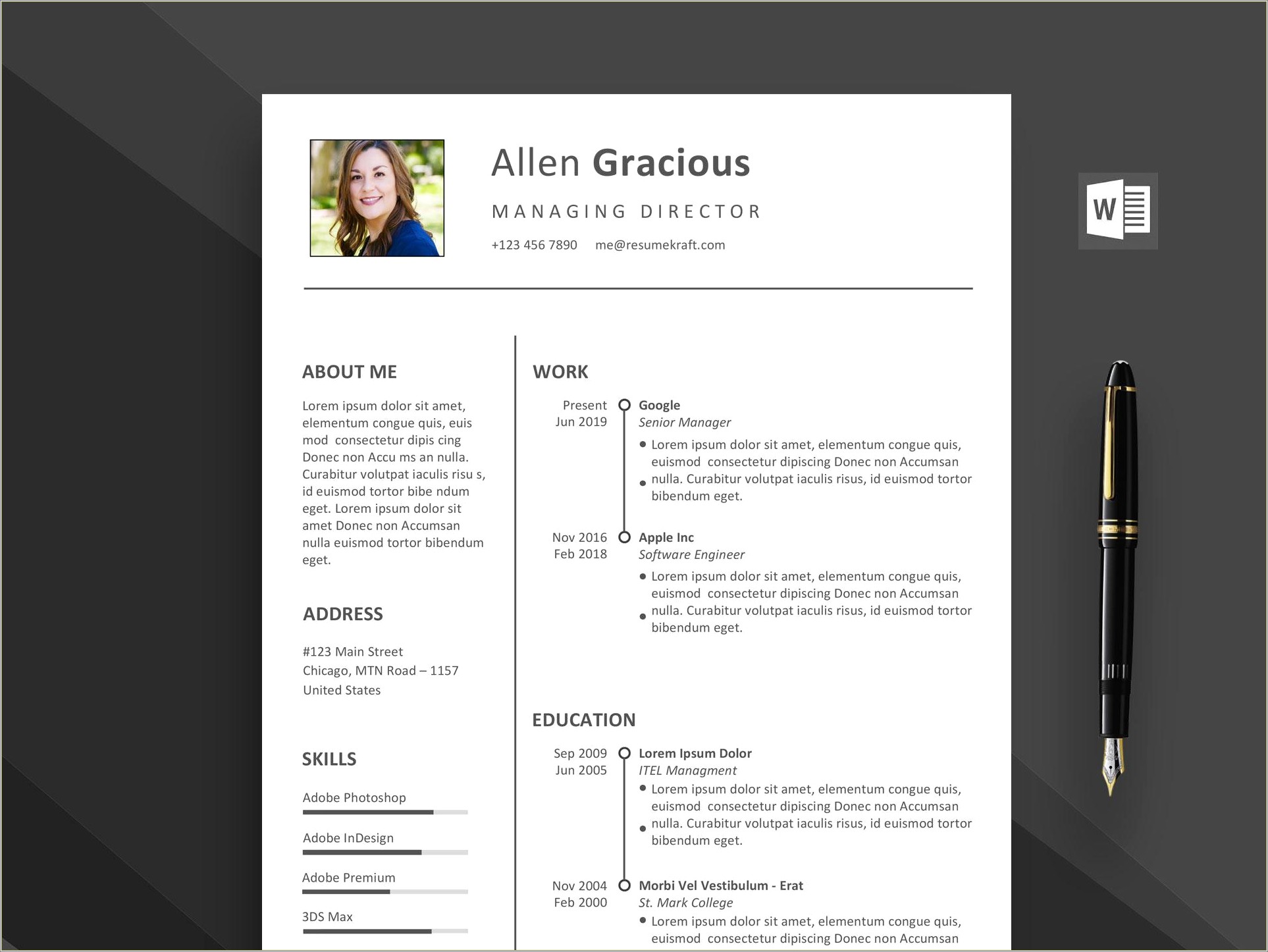 Free Resume Template And Download Resume Example Gallery