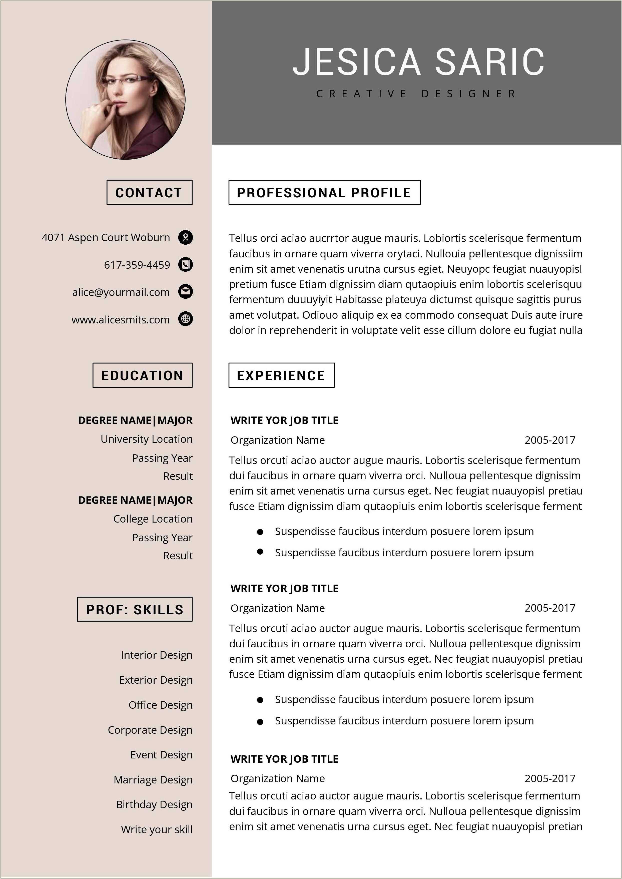 Free Word Functional Resume Template Resume Example Gallery