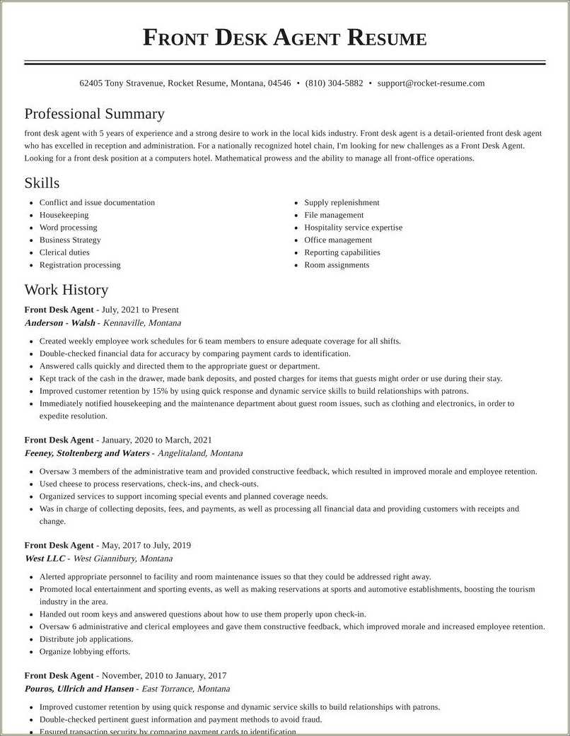 Front Desk Agent Hospitality Resume Job Skills Resume Example Gallery Front Desk Agent Hospitality Resume Job Skills Resume Example Gallery