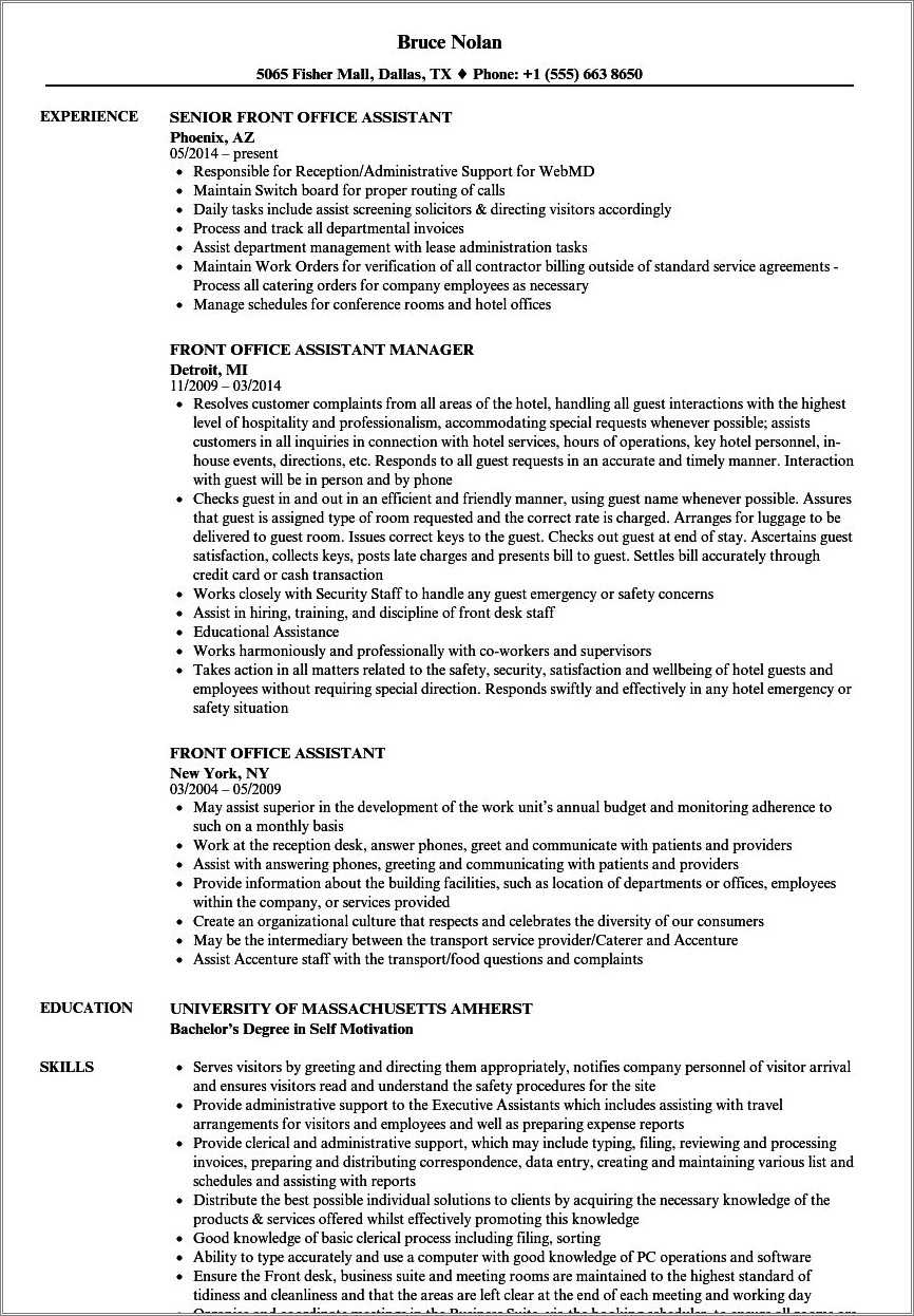front-office-assistant-resume-samples-resume-example-gallery