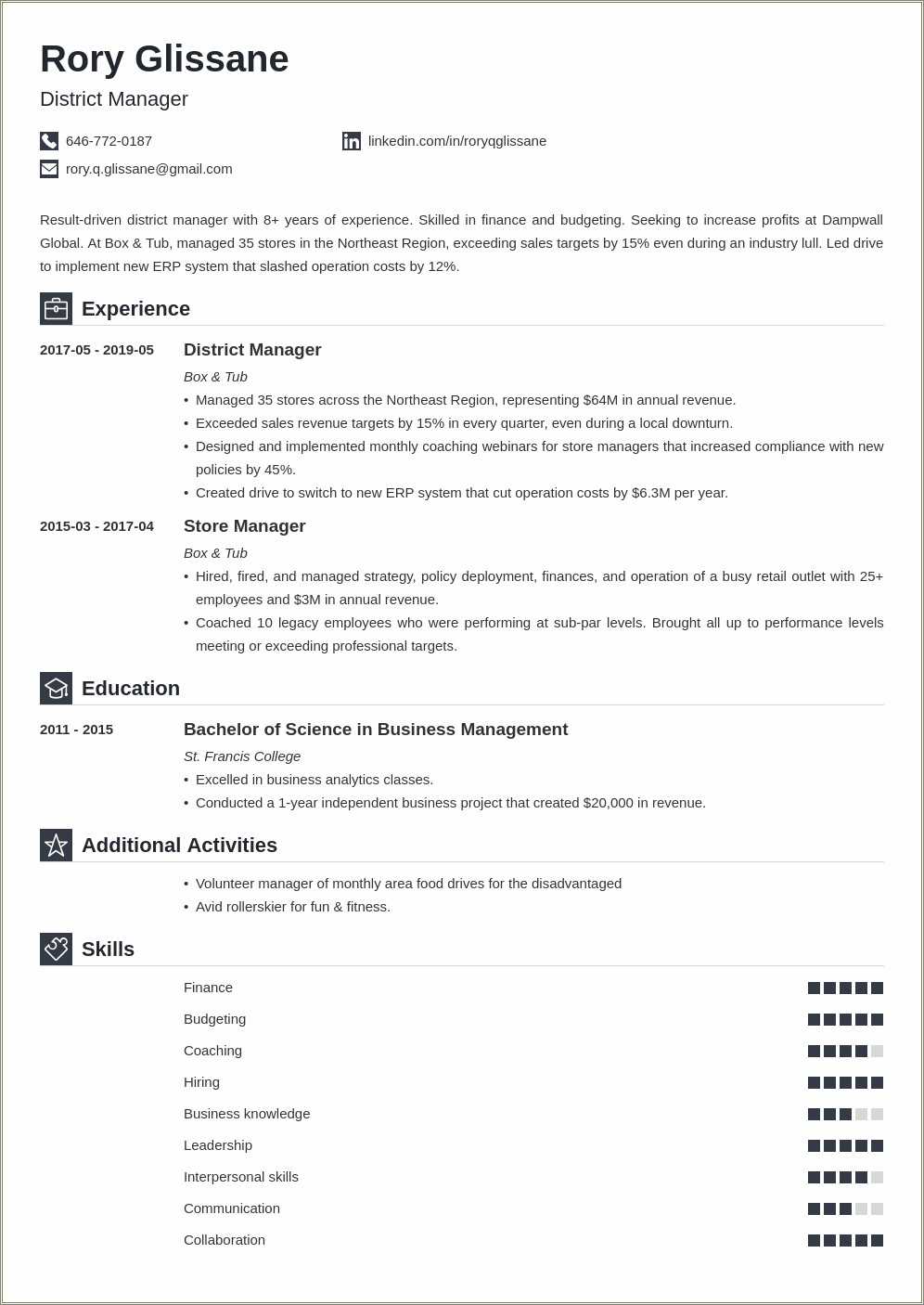 functional-resume-for-retail-management-resume-example-gallery