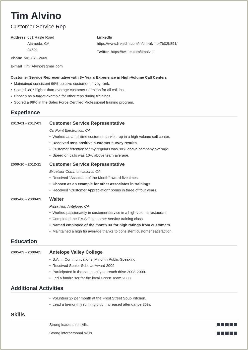 Resume Objective For Multiple Jobs
