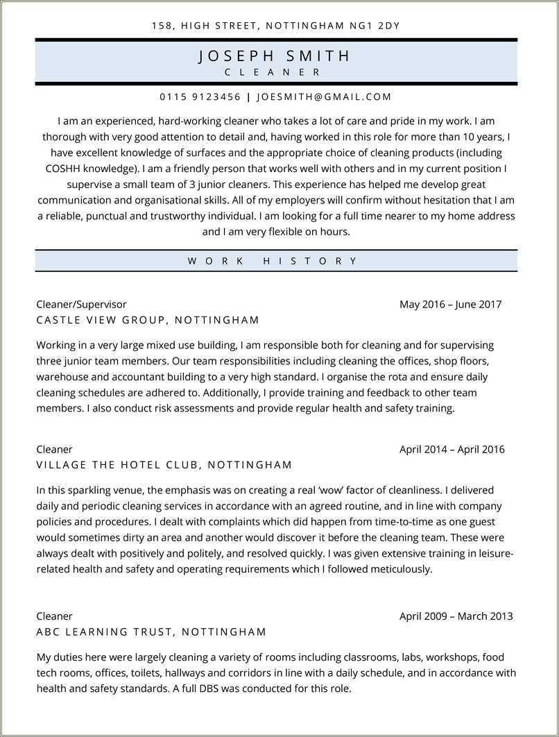 Good Examples Of A Resume For Cleaning Job Resume Example Gallery good-examples-of-a-resume-for-cleaning-job-resume-example-gallery