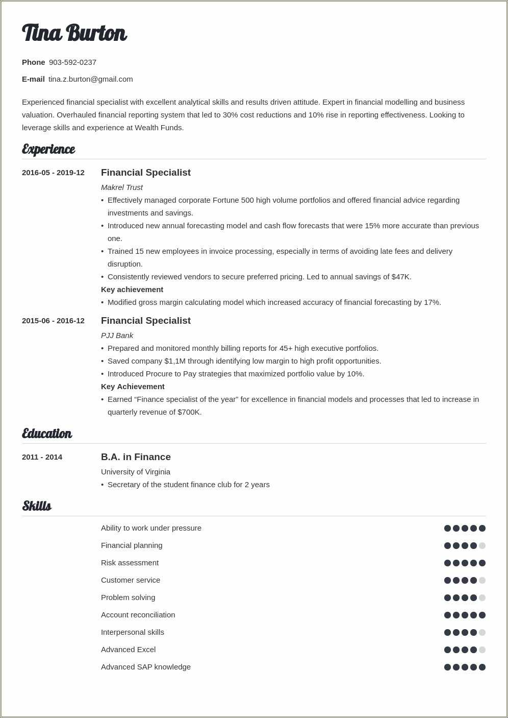 good-material-on-a-finance-resume-resume-example-gallery