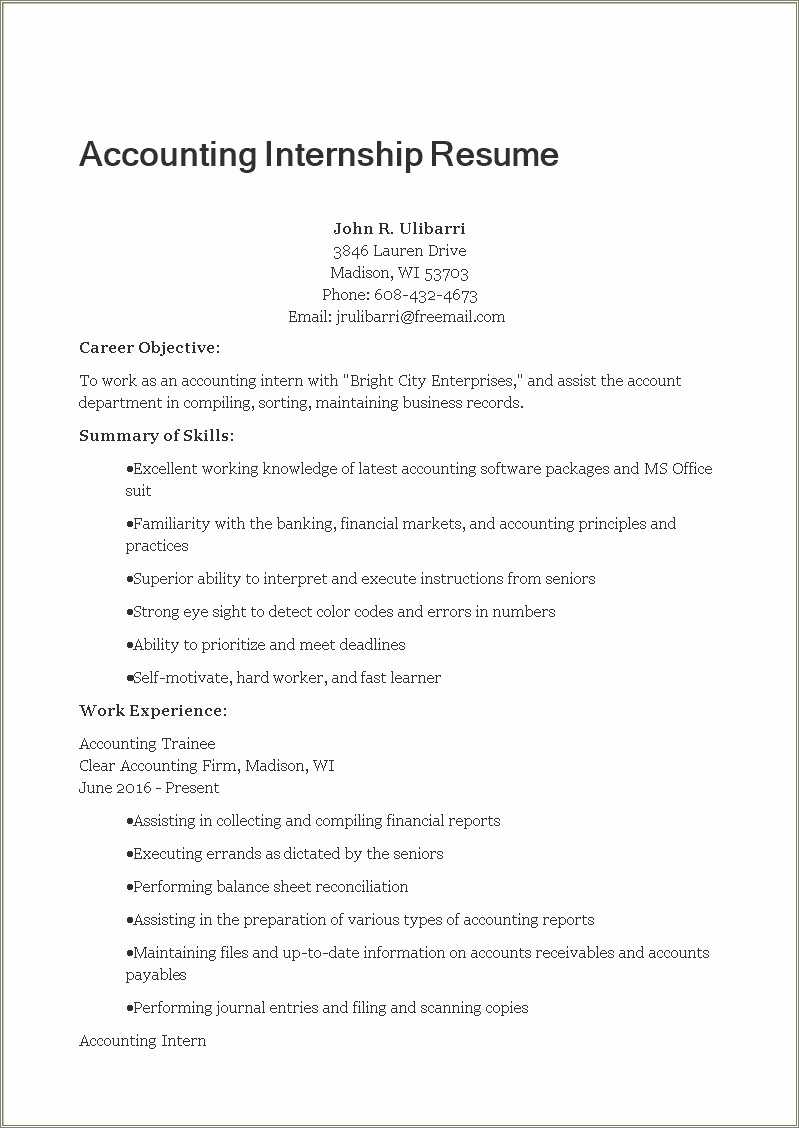 Hard Skills For Accounting Resume Resume Example Gallery