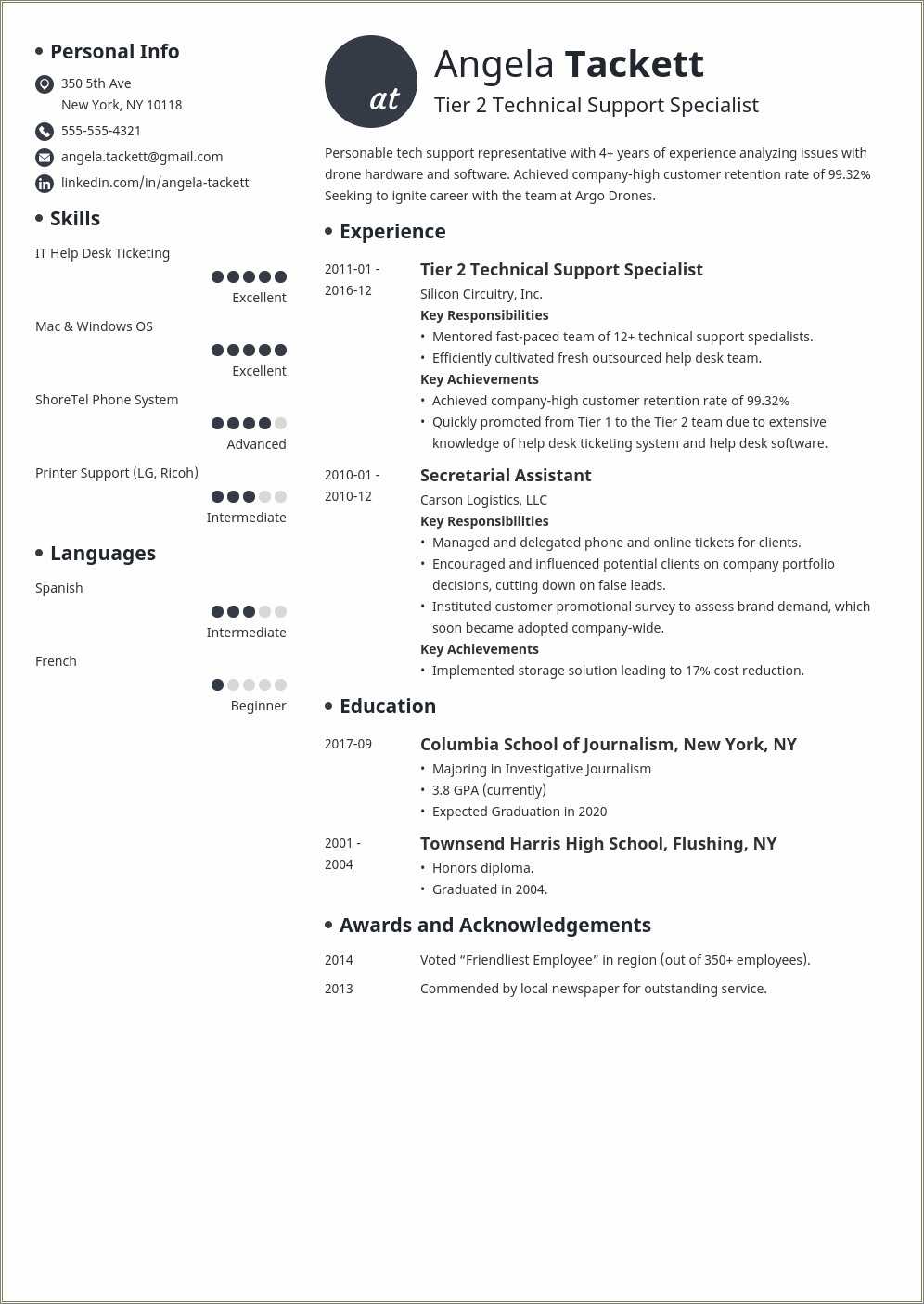 Help Desk Level 1 Resumes Examples Resume Example Gallery help-desk-level-1-resumes-examples-resume-example-gallery