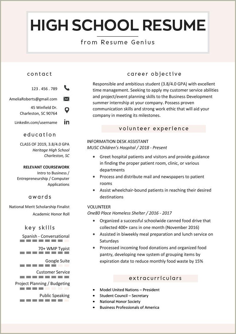 High School Graduate Resume Objective Examples Resume Example Gallery high-school-graduate-resume-objective-examples-resume-example-gallery