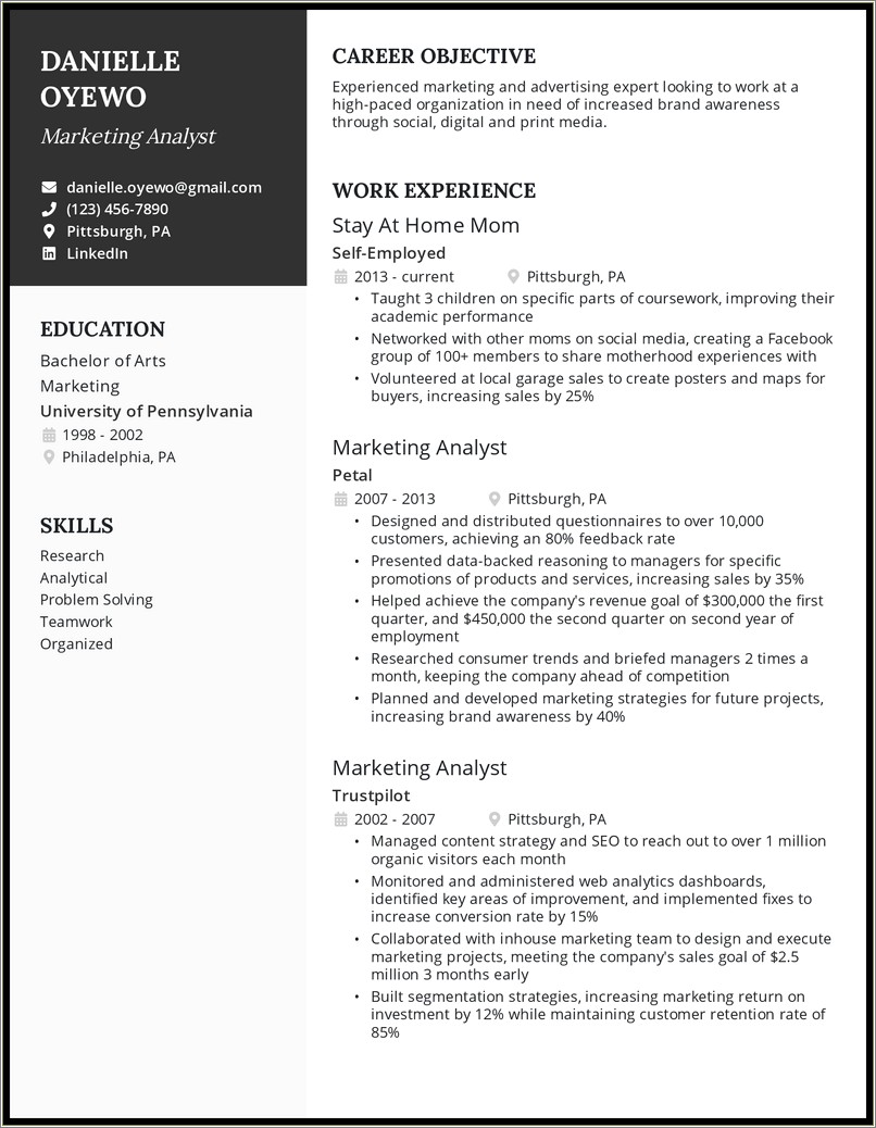 Homemaker Skills For Resume Skill Example - Resume Example Gallery