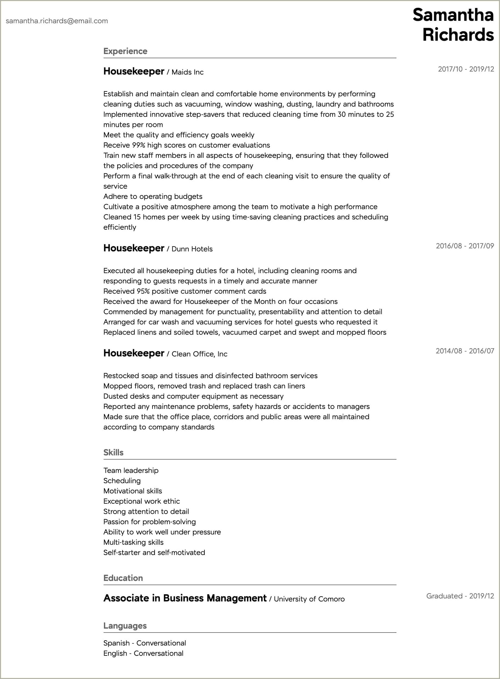 Hotel Room Attendant Resume Sample Resume Example Gallery hotel-room-attendant-resume-sample-resume-example-gallery