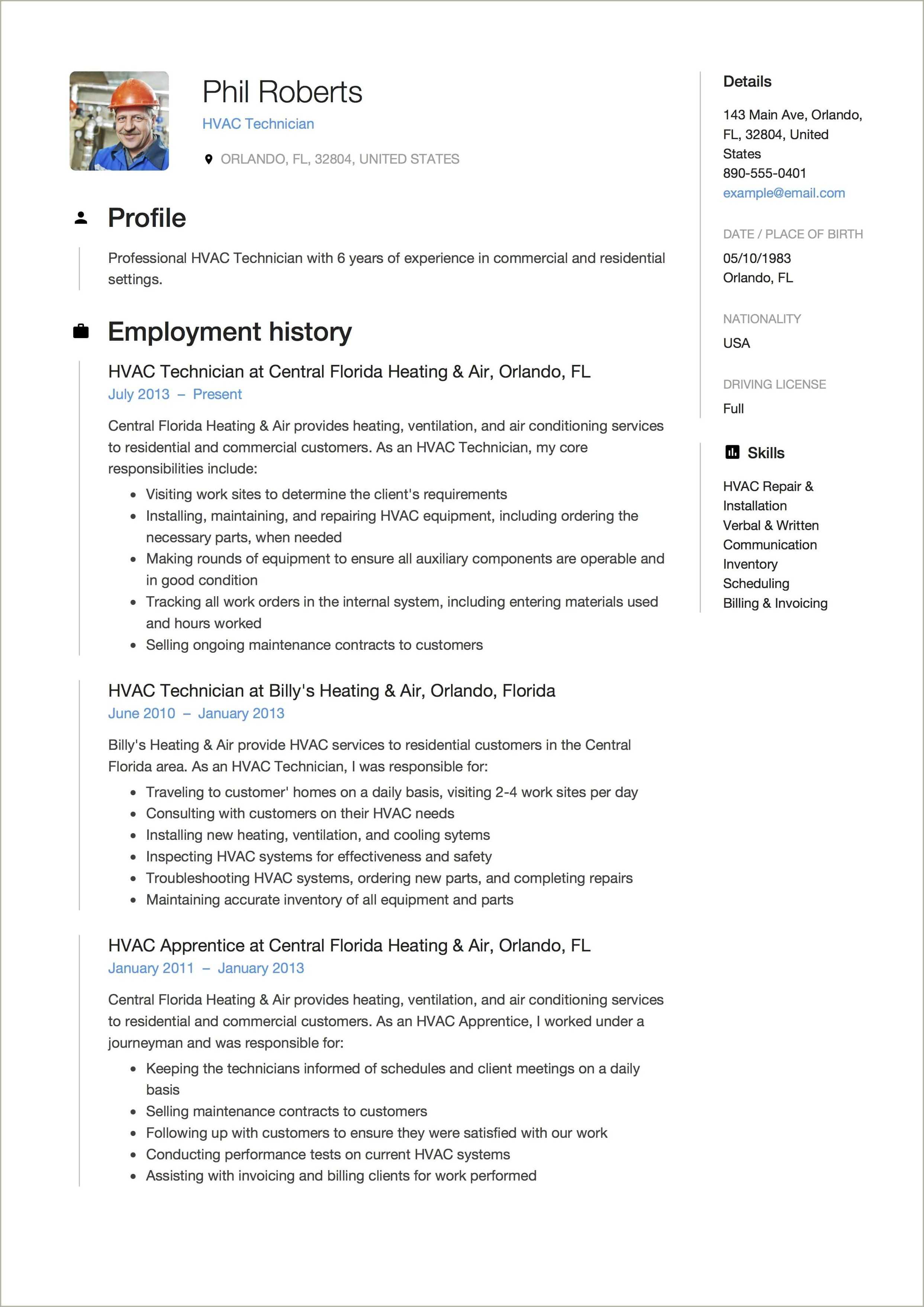 Plumbing Hvac Apprentice Resume Sample Resume Example Gallery plumbing-hvac-apprentice-resume-sample-resume-example-gallery