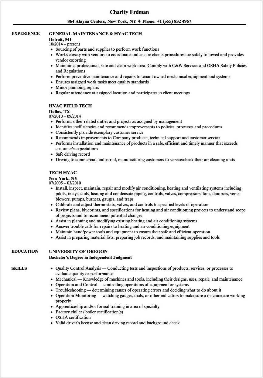 Hvac Helper Ac Installation Resume Sample Resume Example Gallery hvac-helper-ac-installation-resume-sample-resume-example-gallery