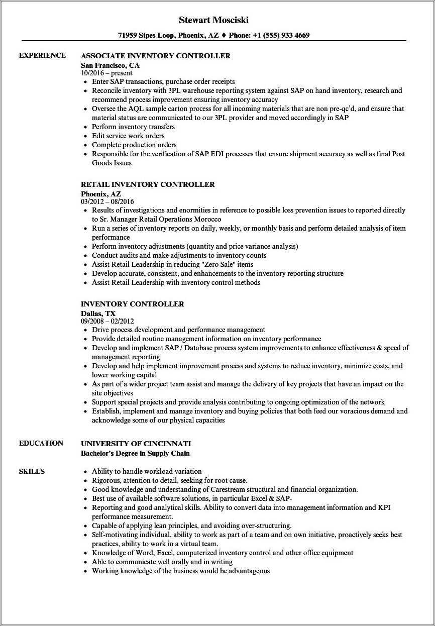 Inventory Control Specialist Resume Sample Resume Example Gallery inventory-control-specialist-resume-sample-resume-example-gallery