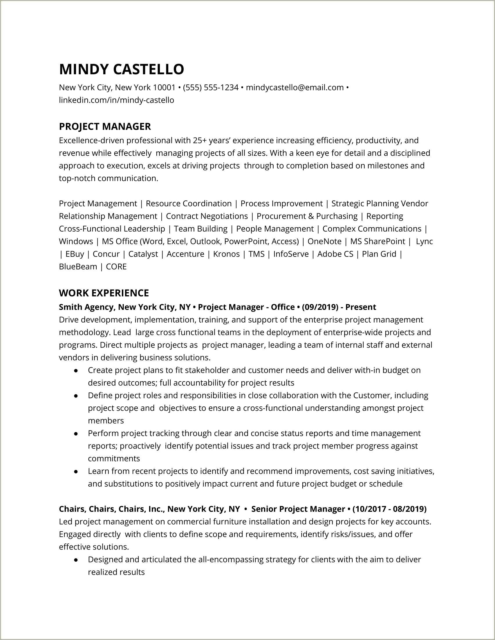 Project Coordinator Resume Summary Examples Resume Example Gallery