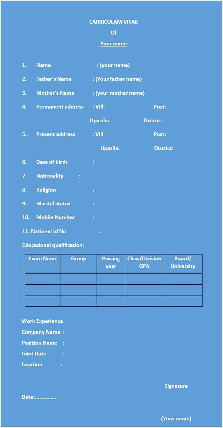 Job Resume Format Pdf File Resume Example Gallery Job Resume Format Pdf File Resume Example Gallery