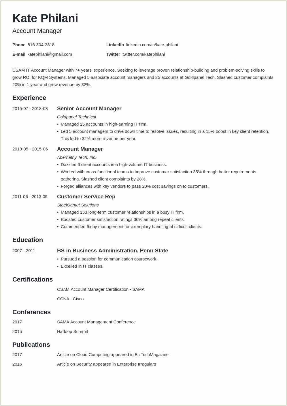 Marketing Resume Executive Summary Example Resume Example Gallery
