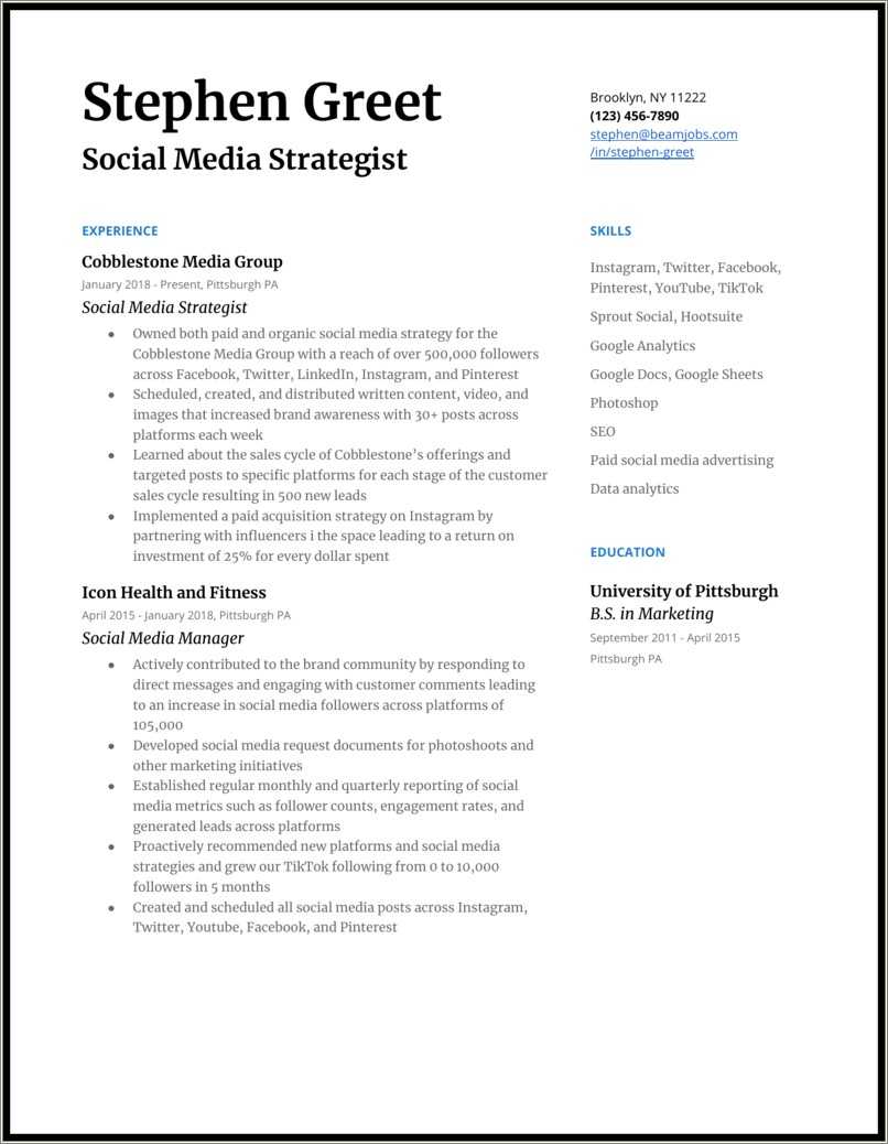 Marketing Resume Executive Summary Example Resume Example Gallery
