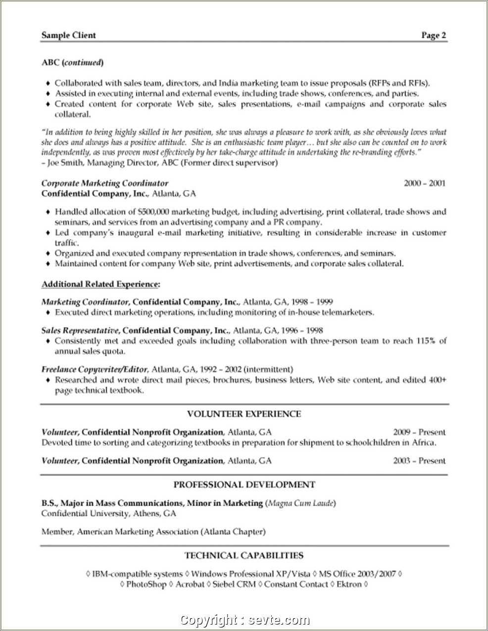Marketing Manager Resume Sample Free Resume Example Gallery