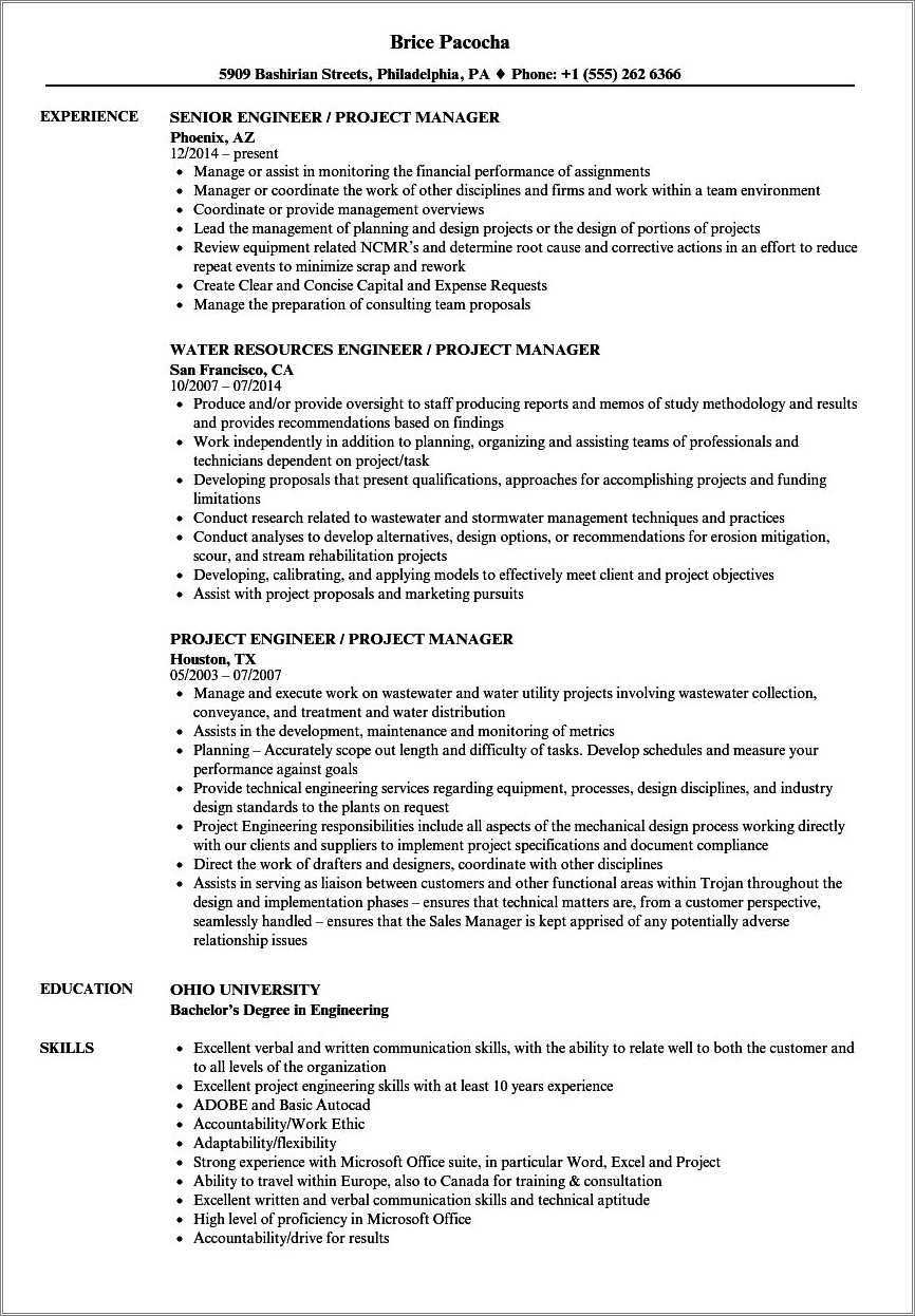 Mechanical Engineer Project Manager Resume Sample Resume Example Gallery mechanical-engineer-project-manager-resume-sample-resume-example-gallery