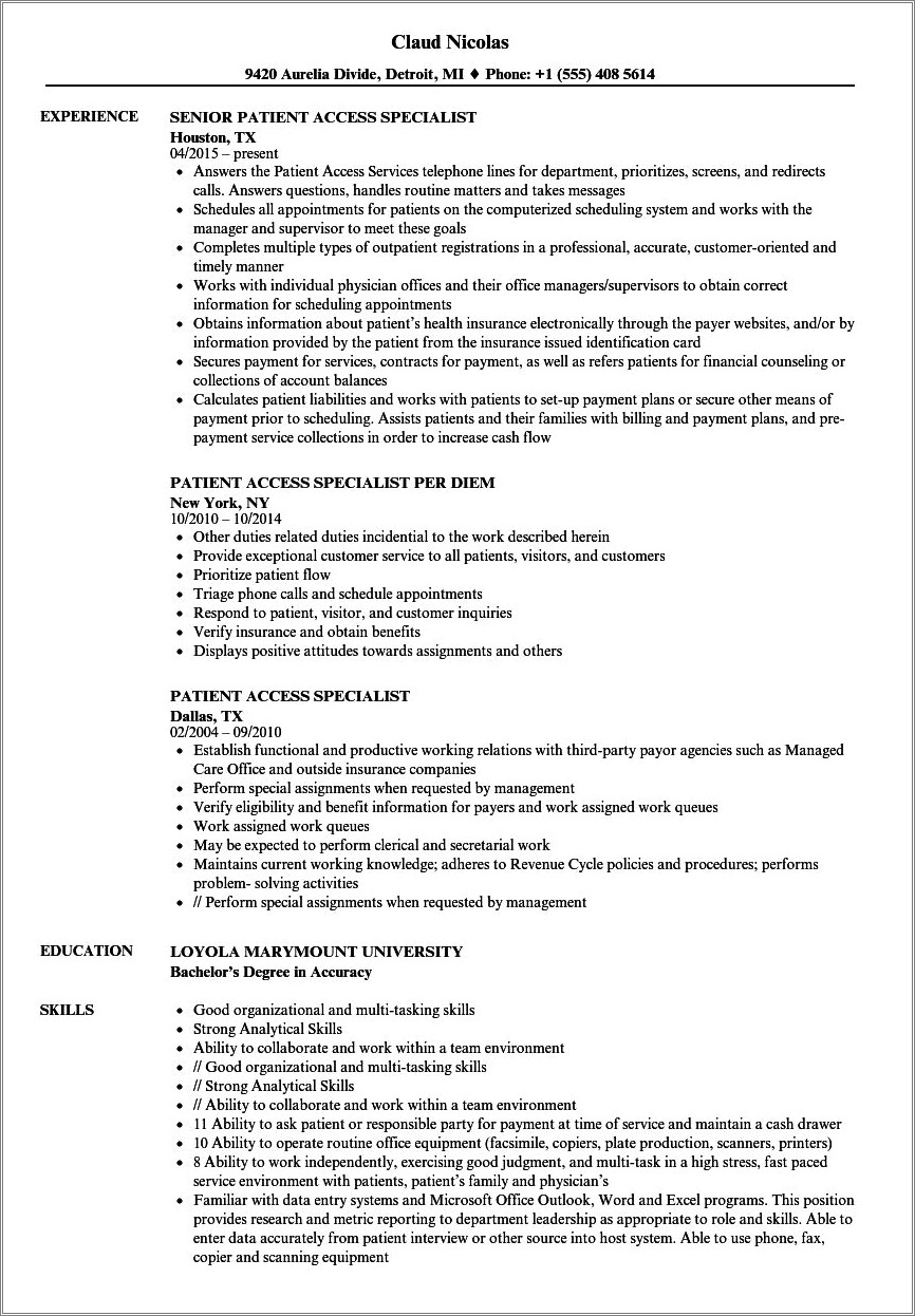 Insurance Verification Specialist Resume Sample Resume Example Gallery insurance-verification-specialist-resume-sample-resume-example-gallery