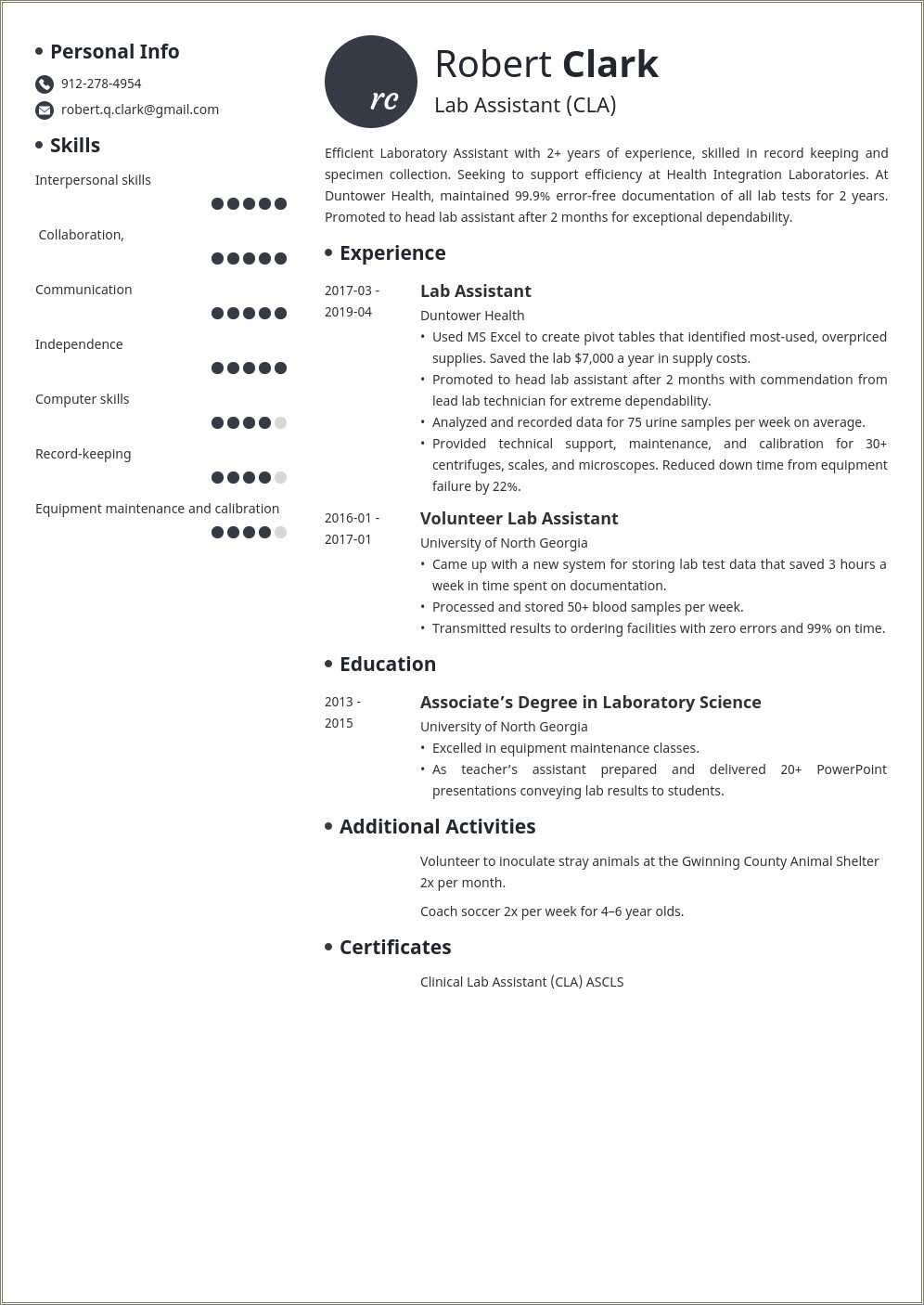 Technical Laboratory Assistant Resume Examples Resume Example Gallery technical-laboratory-assistant-resume-examples-resume-example-gallery