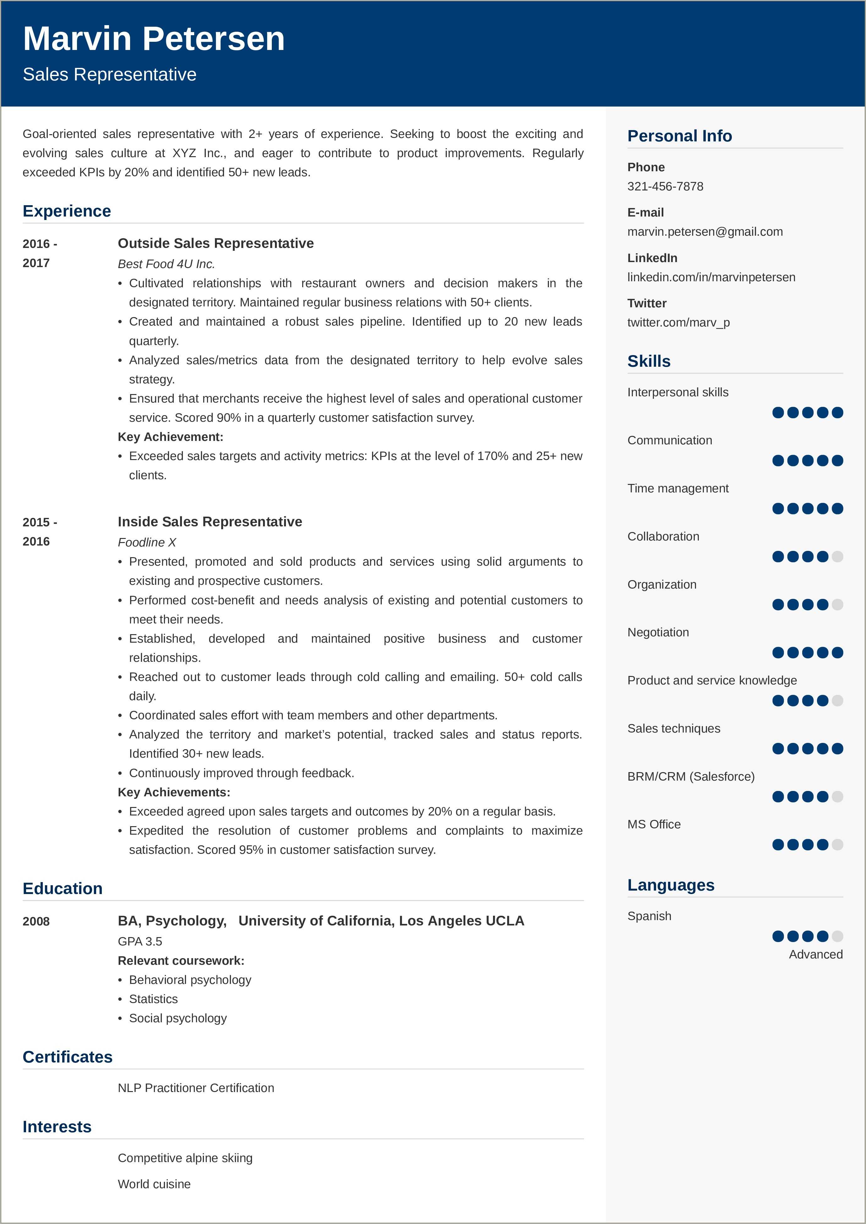 Medical Sales Resume Example College Resume Example Gallery medical-sales-resume-example-college-resume-example-gallery