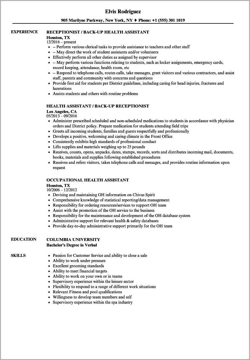 Sample Medical Support Assistant Resume Resume Example Gallery sample-medical-support-assistant-resume-resume-example-gallery
