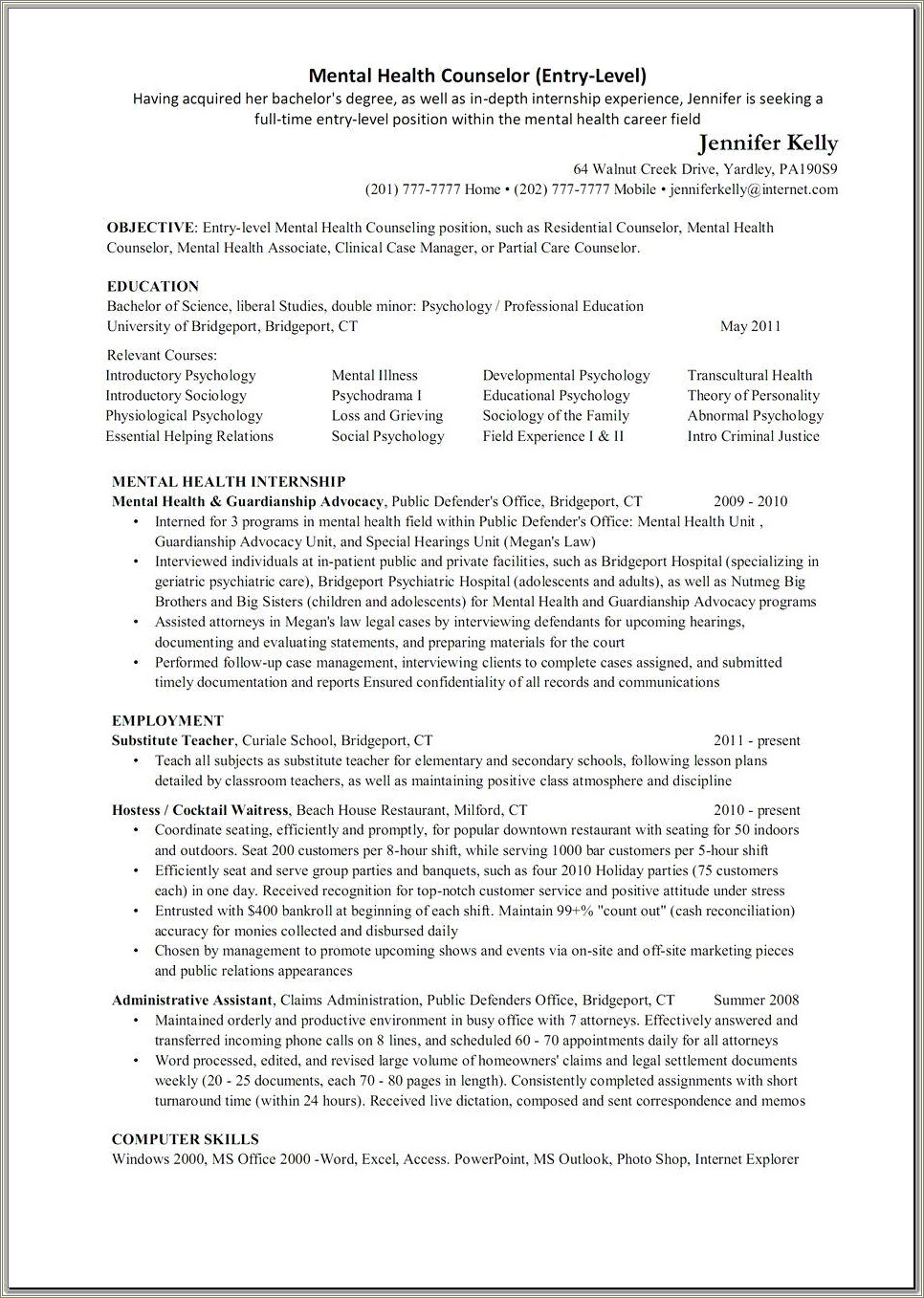 Mental Health Resume Skills Examples Resume Example Gallery mental-health-resume-skills-examples-resume-example-gallery