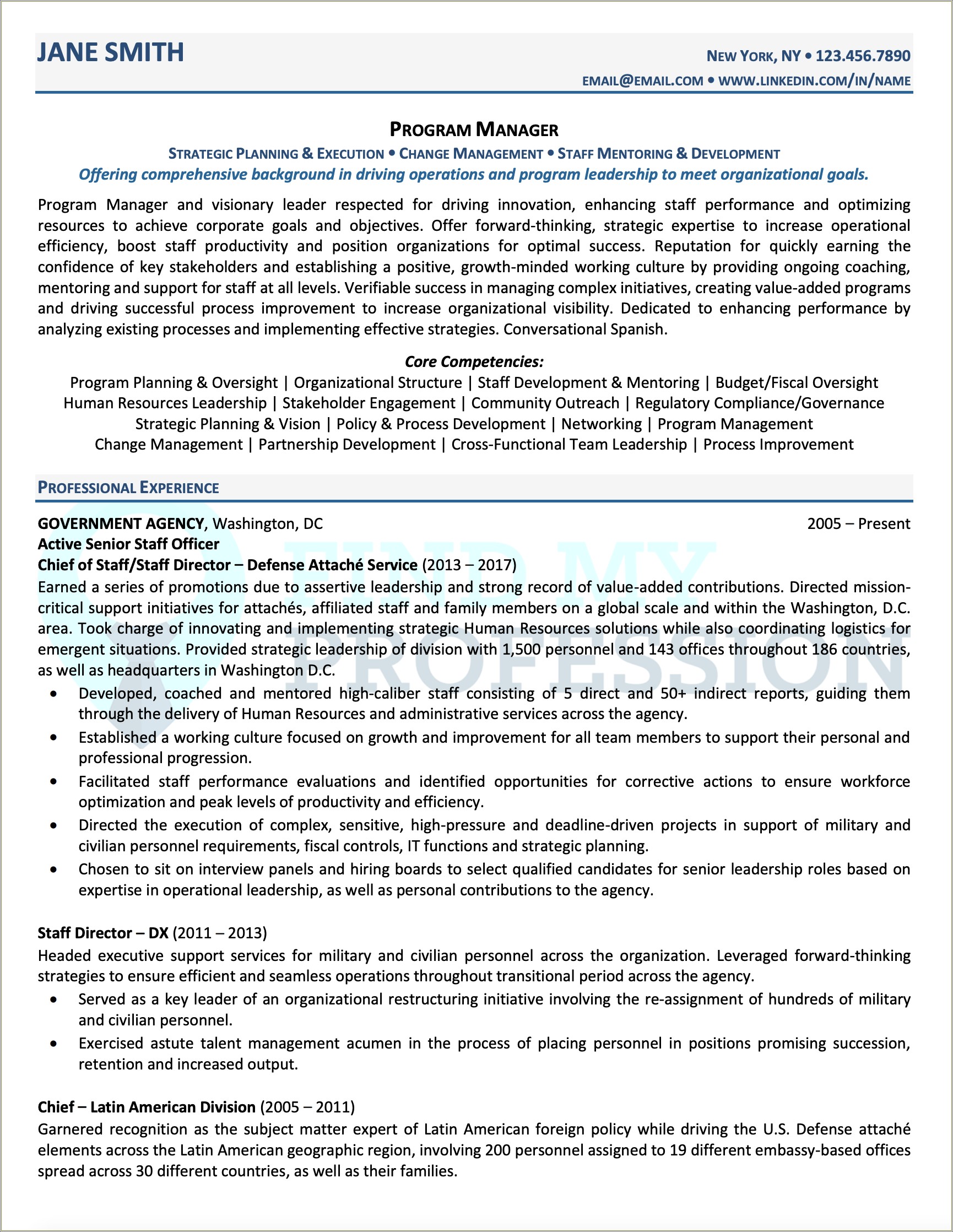 Military Project Management Resume Examples Resume Example Gallery