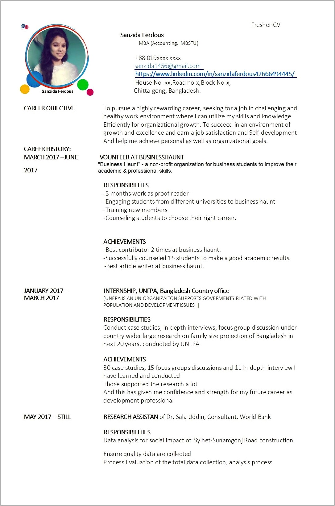 Objective For It Fresher Resume Resume Example Gallery