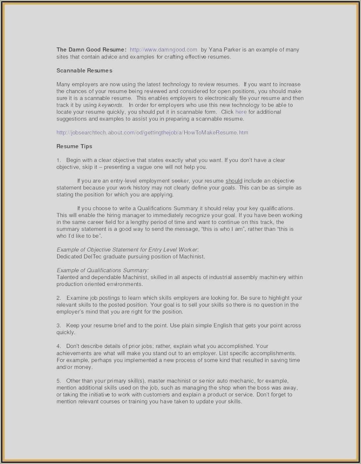 Cv Objective For Management Position
