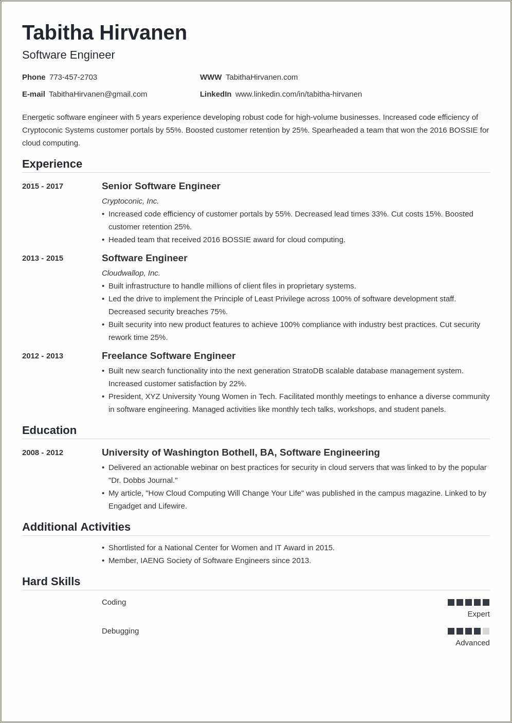 Python Software Engineer Resume Example - Resume Example Gallery