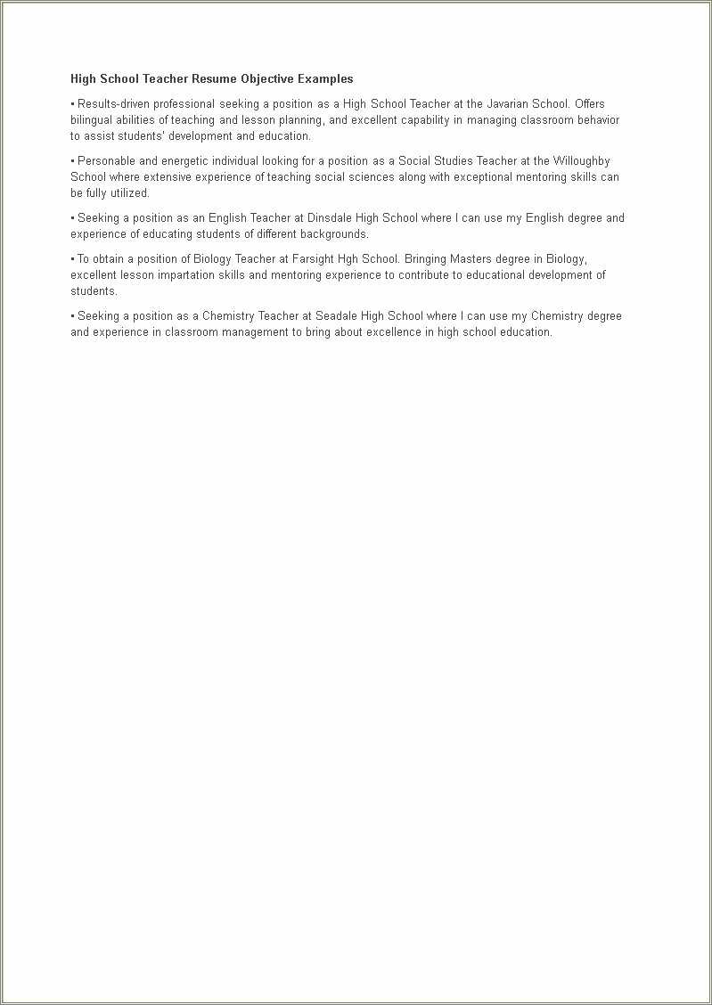 Objective On Resume For Bilingual Teacher Position Resume Example Gallery objective-on-resume-for-bilingual-teacher-position-resume-example-gallery