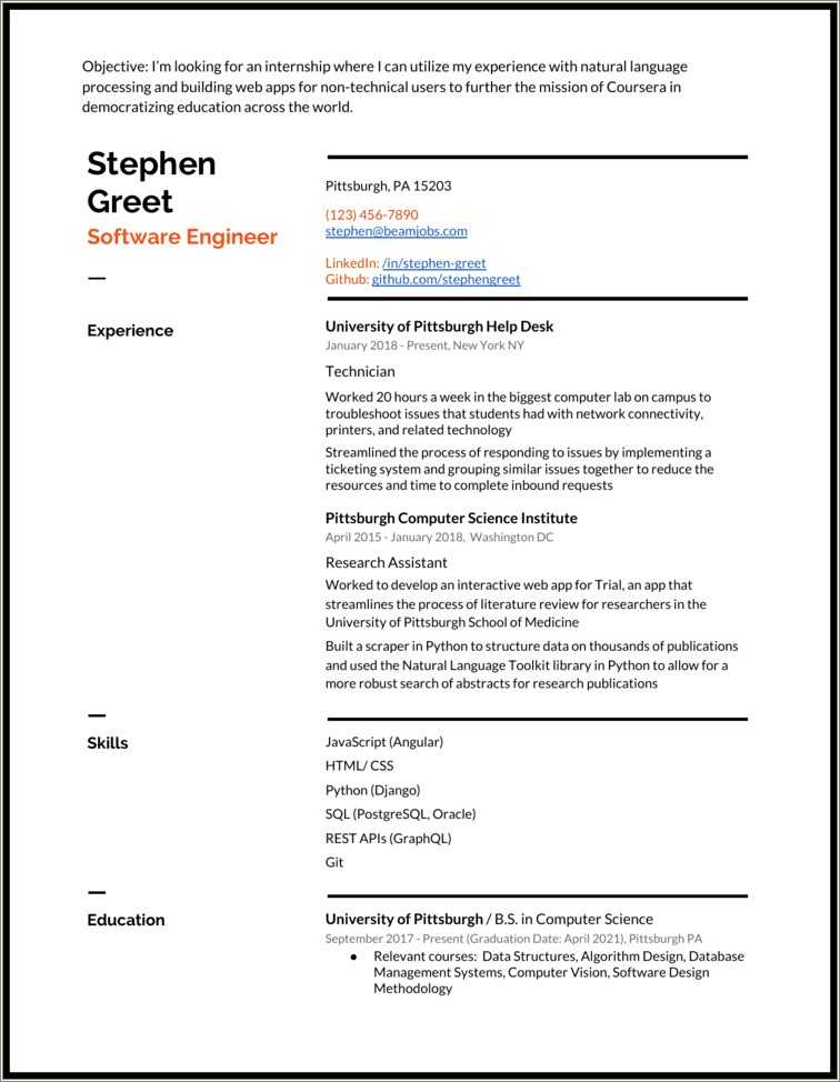 Engineering Resume Objective Statement Examples Resume Example Gallery