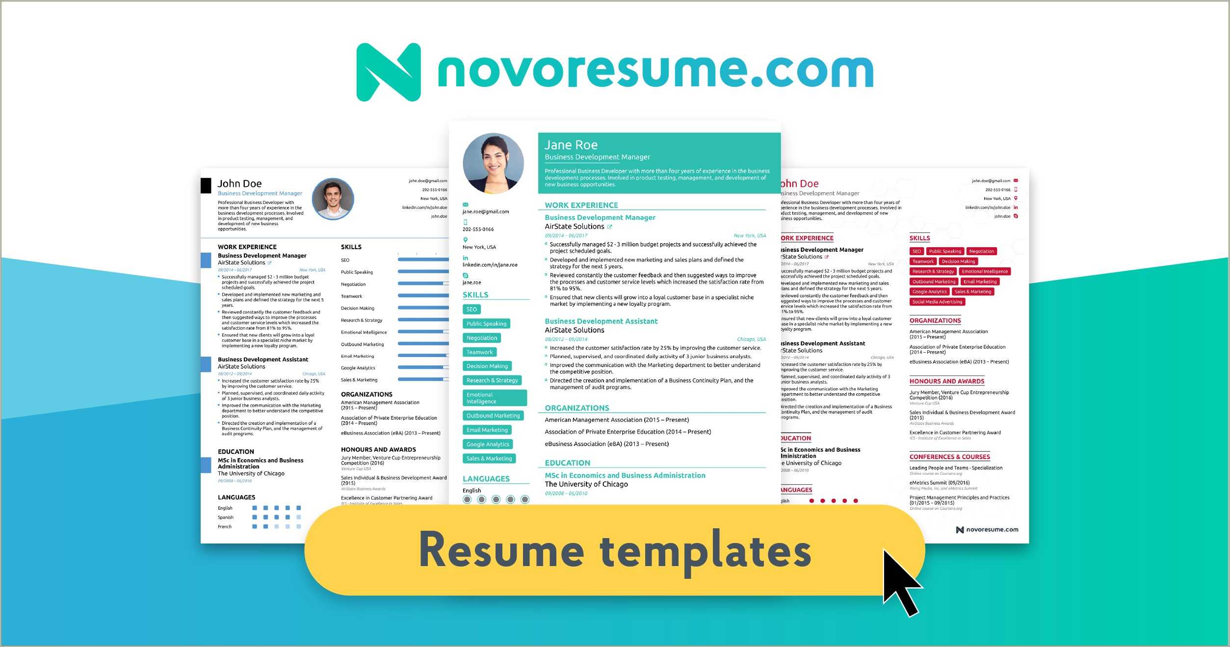 One Page Resume Template Download Free Resume Example Gallery One Page Resume Template Download Free Resume Example Gallery
