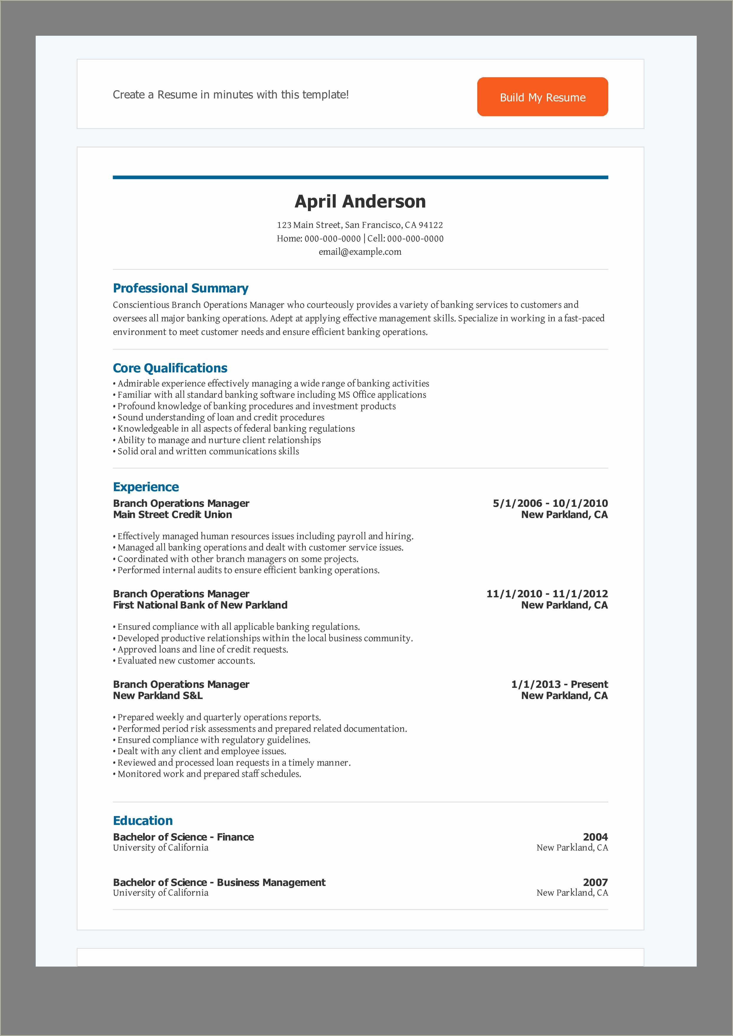 Operations Manager Job Description Resume Sample Resume Example Gallery