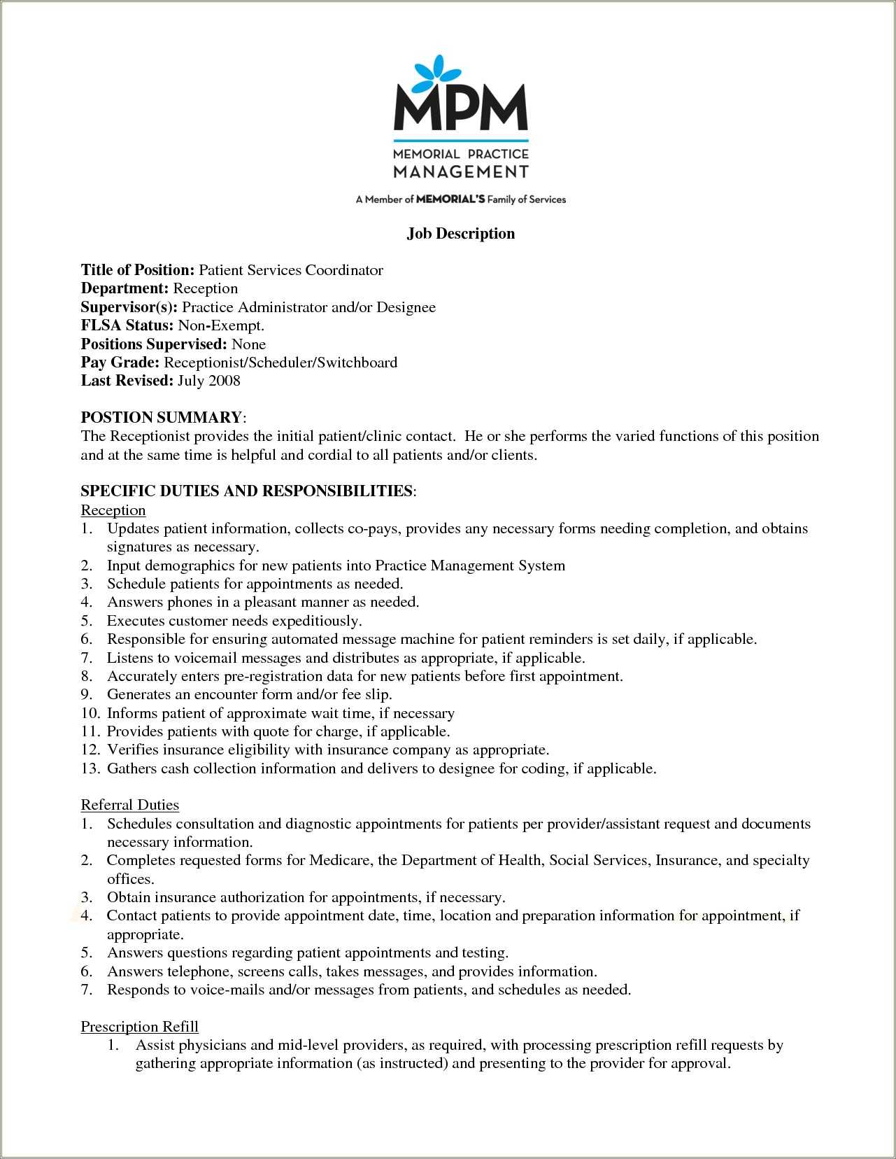 Patient Access Job Description For Resume Resume Example Gallery patient-access-job-description-for-resume-resume-example-gallery
